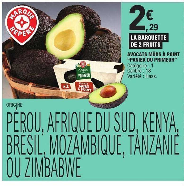 Promo Avocats Mûrs À Point "Panier Du Primeur" chez E.Leclerc ...