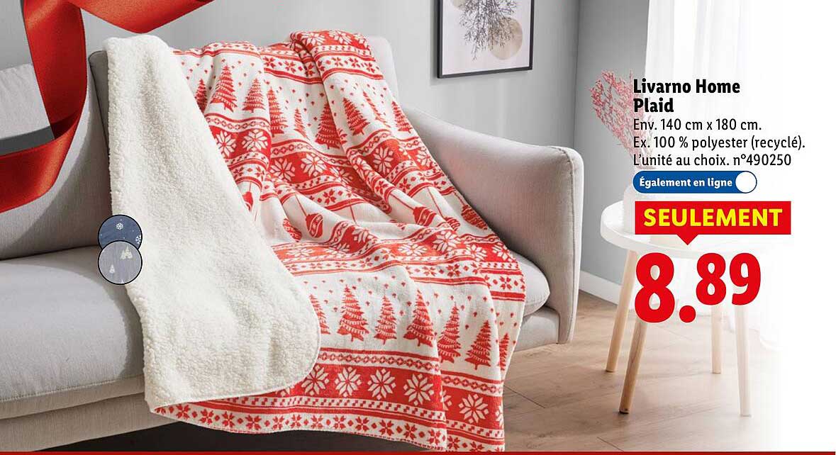 Promo Plaid Livarno Home chez Lidl - 123Catalogue.fr