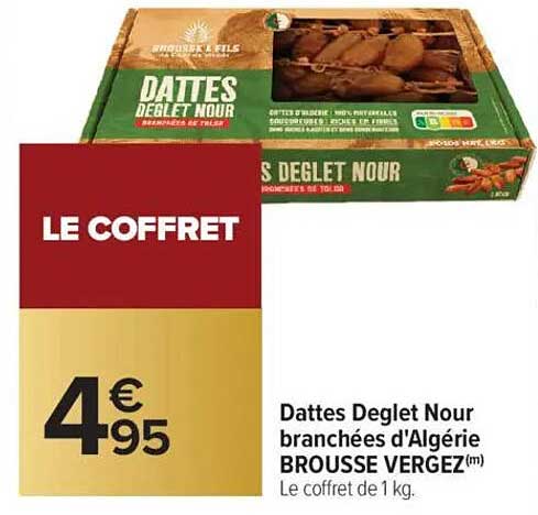 Promo Dattes Deglet Nour Branchées D'algérie Brousse Vergez(M) Le ...