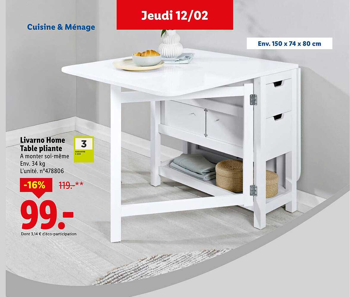 Lidl Table Pliante