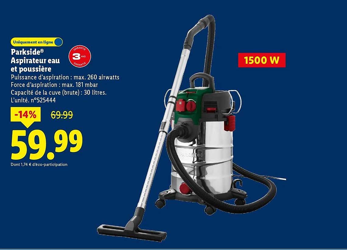 Aspirateur Eau Et Poussiere Lidl Prix