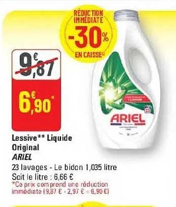 Promo Lessive** Liquide Original Ariel chez G20 - 123Catalogue.fr