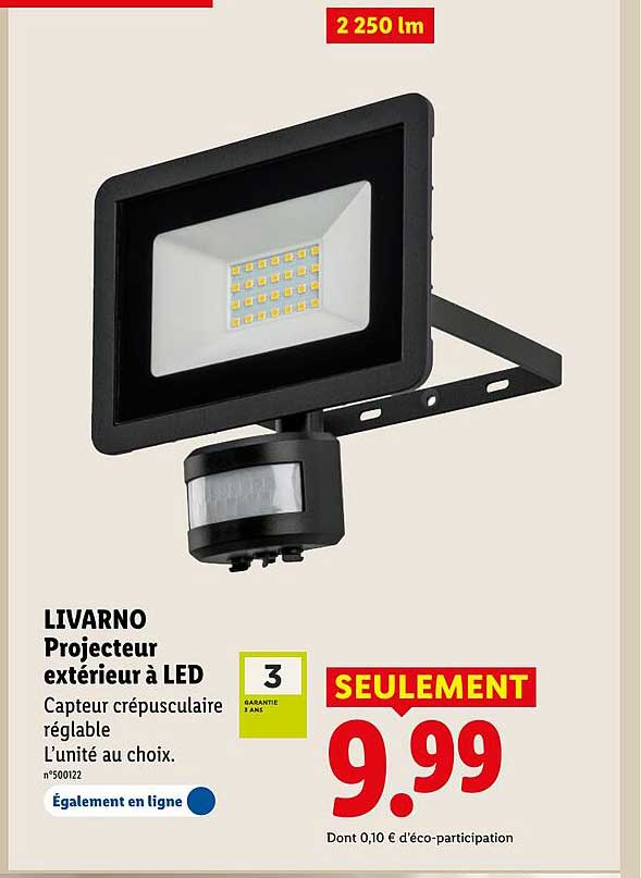 Promo Livarno Projecteur Extérieur À Led chez Lidl - 123Catalogue.fr