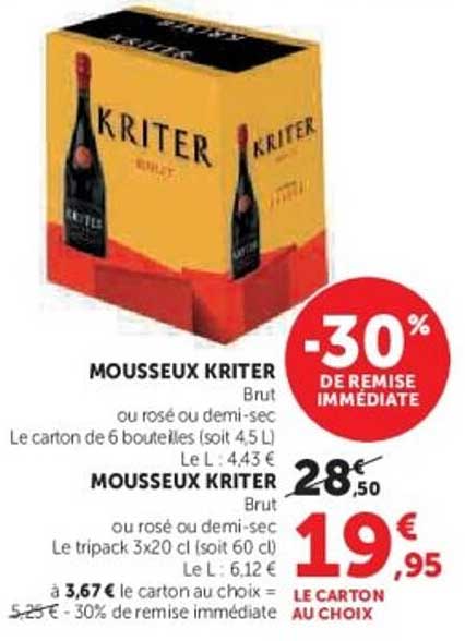 Promo Mousseux Kriter chez Hyper U - 123Catalogue.fr