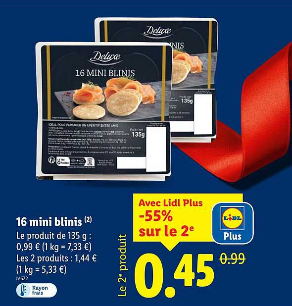 Promo 16 Mini Blinis chez Lidl - 123Catalogue.fr