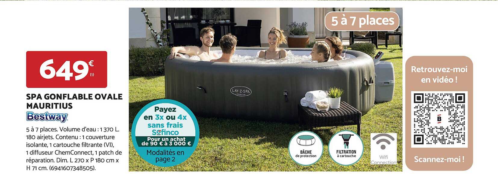 Promo Spa Gonflable Rome Bestway chez Bricomarché - 123Catalogue.fr