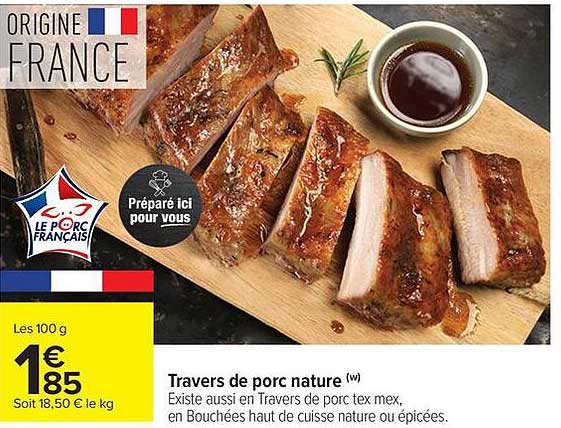 Prix Du Travers De Porc