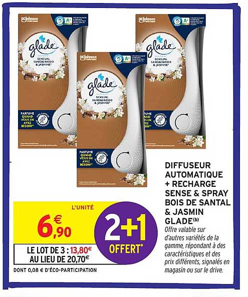 Promo Diffuseur Automatique + Recharge Sense & Spray Bois De Santal ...