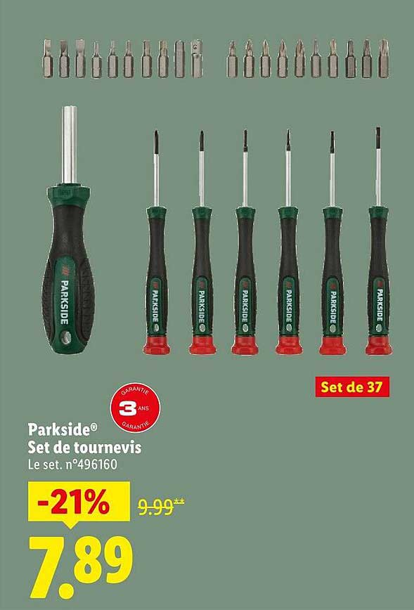Promo Parkside® Set De Tournevis chez Lidl - 123Catalogue.fr