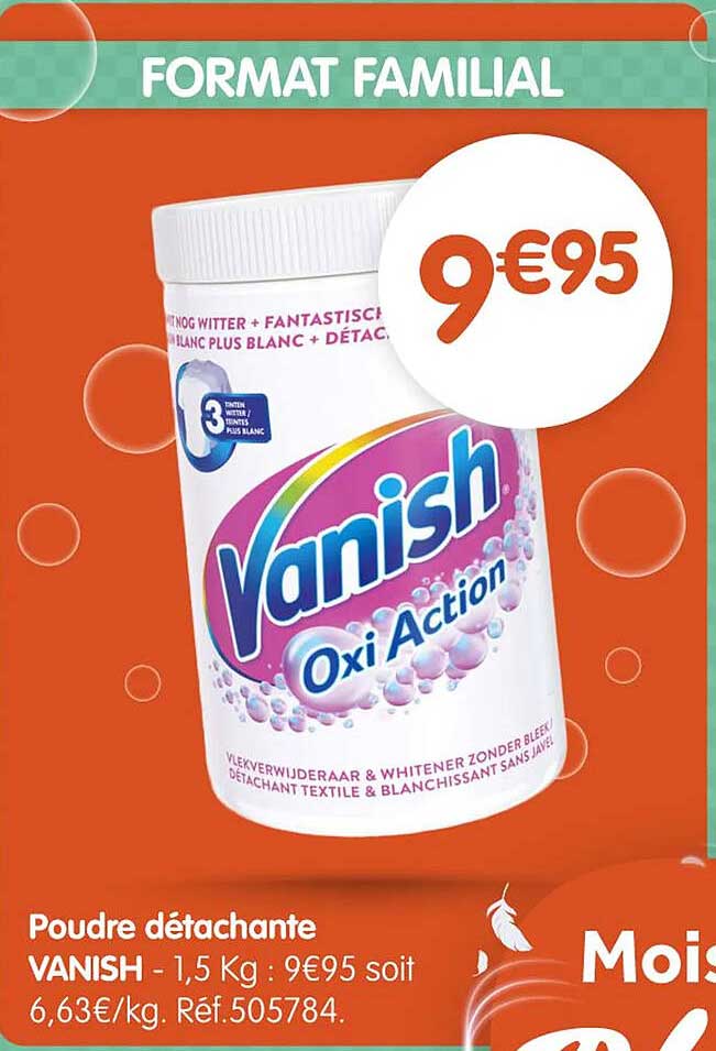 Promo Poudre Détachante Vanish - 1,5 Kg chez b&m - 123Catalogue.fr