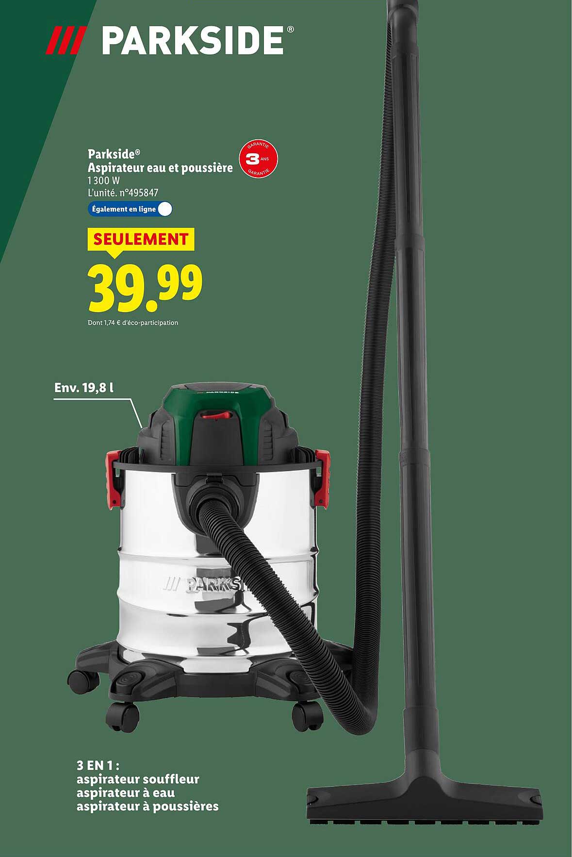 Aspirateur Eau Et Poussiere Parkside