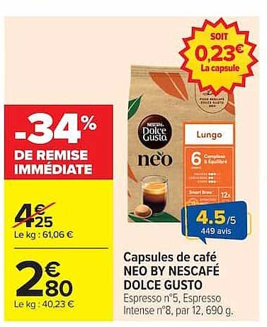 Promo Capsules Expresso Nescafé Dolce Gusto chez Intermarché Hyper ...