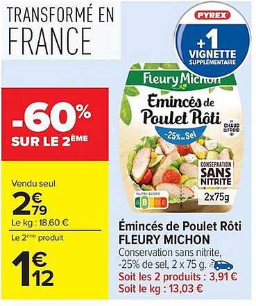 Promo Fleury Michon Rôti De Poulet Halal (2) chez Lidl - 123Catalogue.fr