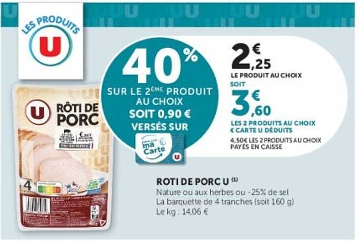 Promo Rôti De Porc U chez U Express - 123Catalogue.fr
