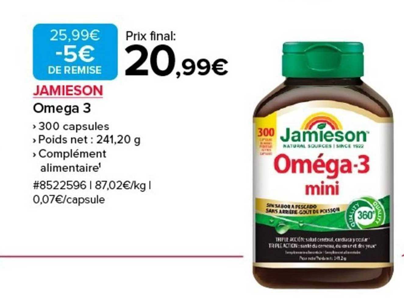 Promo Omega 3 chez Costco - 123Catalogue.fr