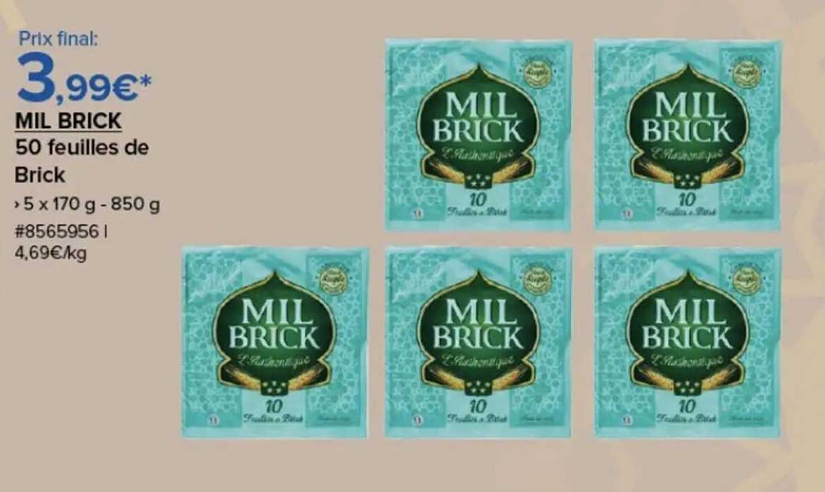 Promo Mil Brick 50 Feuilles De Brick chez Costco - 123Catalogue.fr