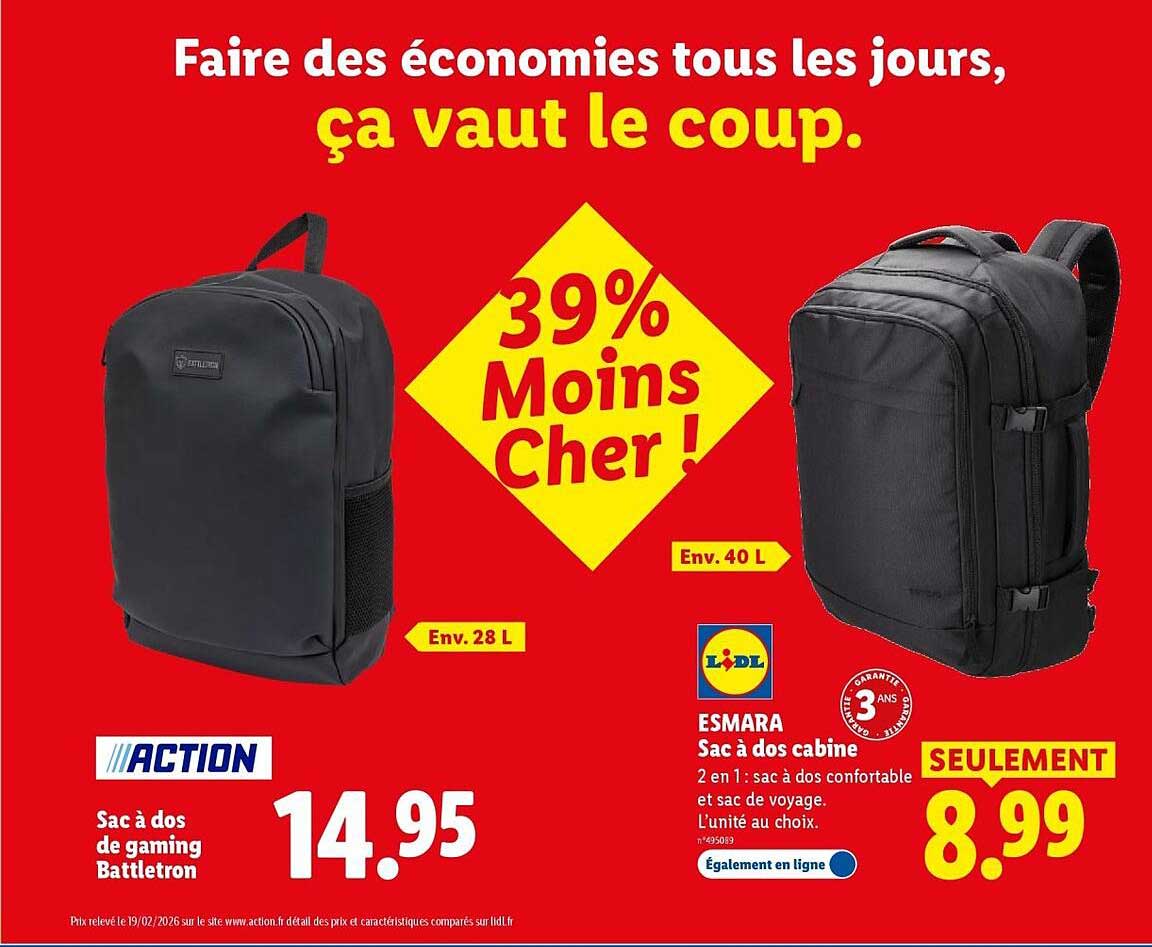 Promo Sac À Dos De Gaming Battletron chez Lidl - 123Catalogue.fr