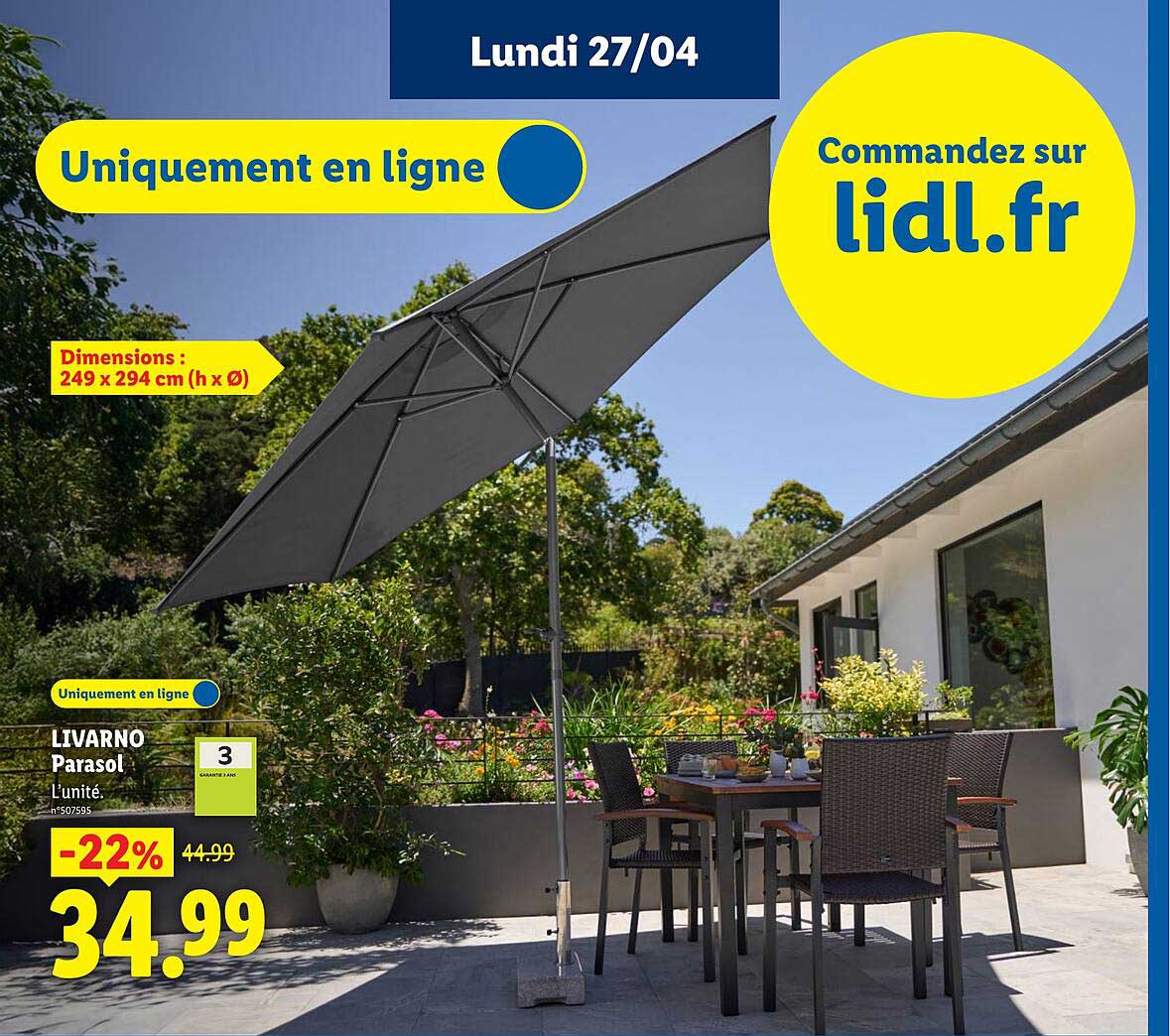 Parasol Lidl Mars 2023