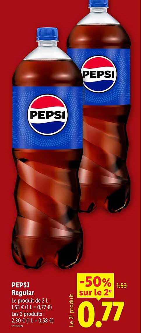 Promo Pepsi Regular chez Lidl - 123Catalogue.fr