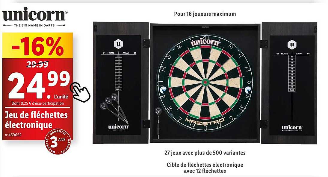 Promo Jeu De Fléchettes Électronique chez Lidl - 123Catalogue.fr
