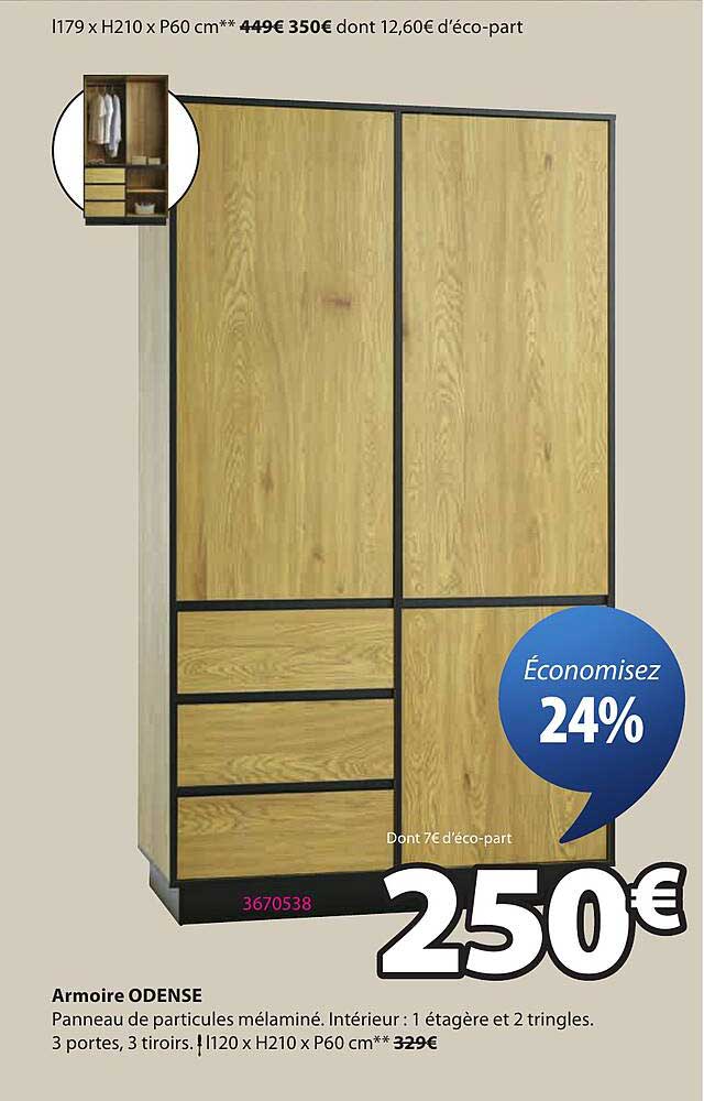 Promo Armoire Odense chez JYSK - 123Catalogue.fr