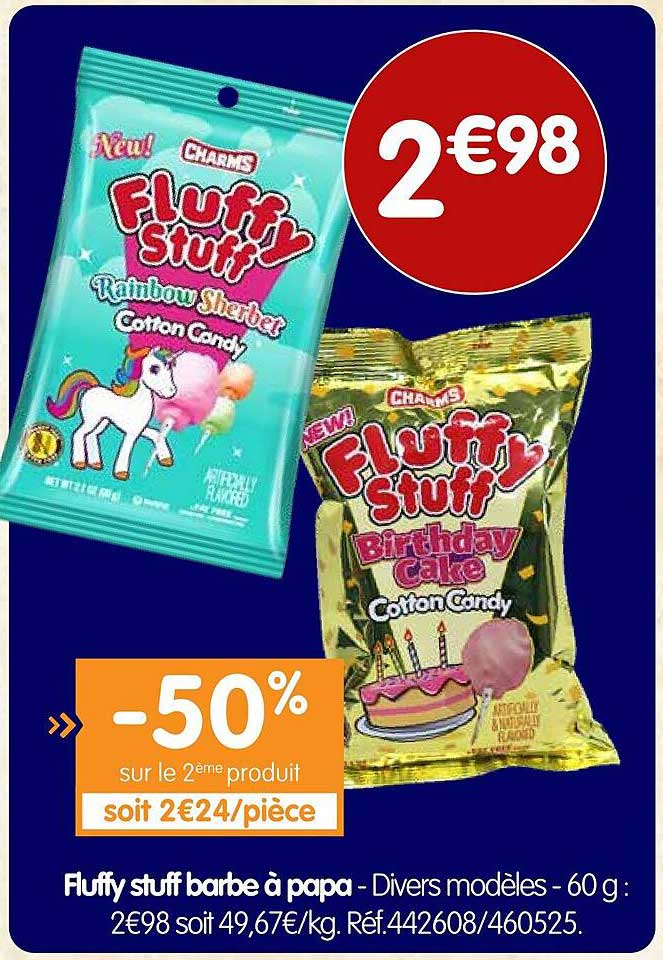 Promo Fluffy Stuff Barbe À Papa - Divers Modèles - 60 G : chez b&m ...