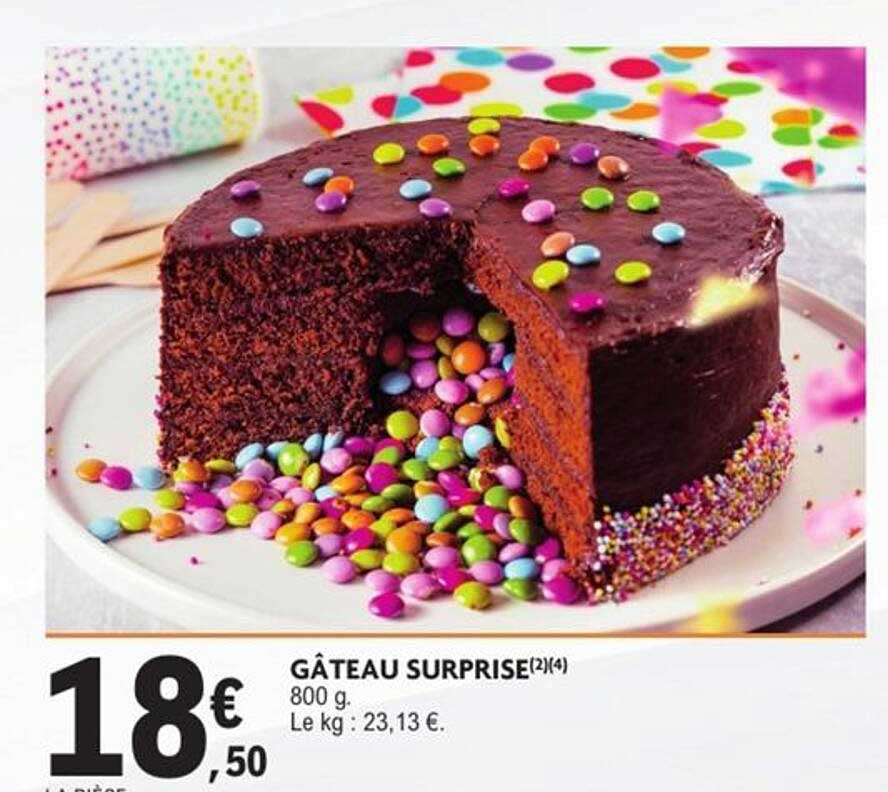 Promo Gâteau Surprise chez E.Leclerc - 123Catalogue.fr