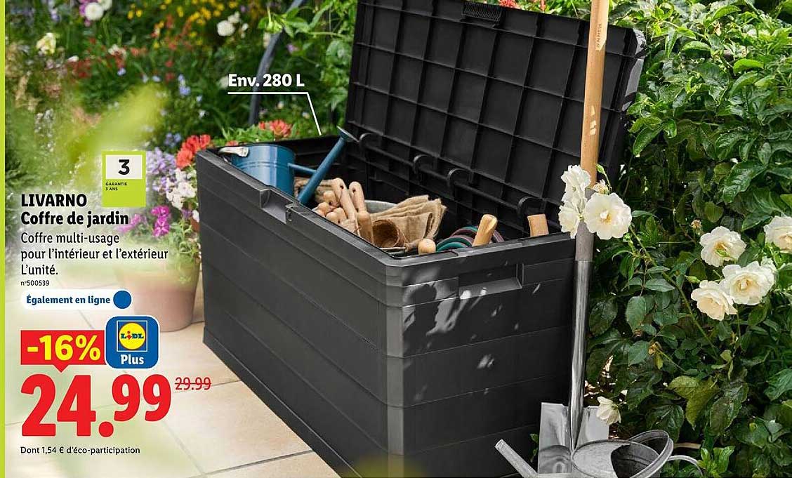 Promo Livarno Coffre De Jardin chez Lidl - 123Catalogue.fr