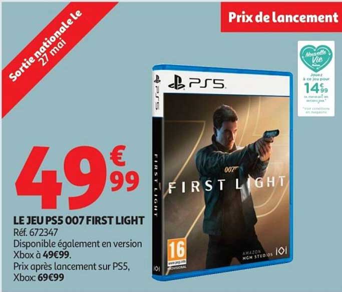 Promo Le Jeu Ps5 007 First Light chez Auchan - 123Catalogue.fr