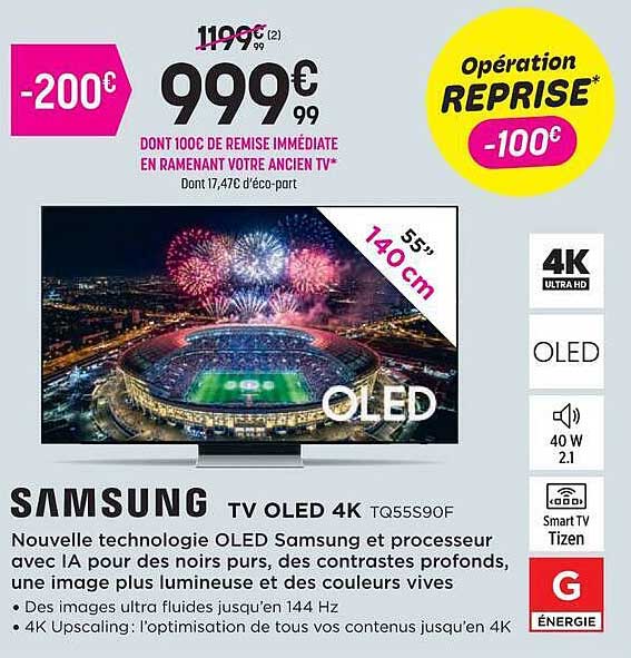 Promo Tv Oled 4K Oled55Cs4La chez Extra - 123Catalogue.fr