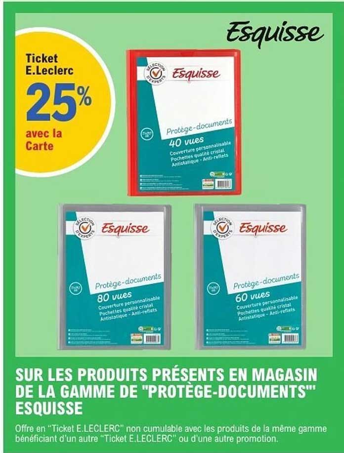 Promo Ticket E.leclerc 34% Avec La Carte chez E.Leclerc - 123Catalogue.fr
