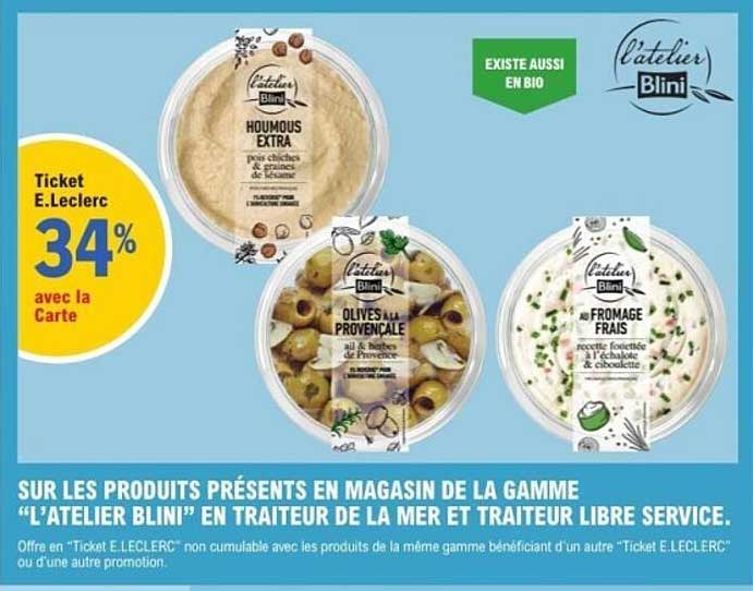 Promo Ticket E.leclerc 34% Avec La Carte chez E.Leclerc - 123Catalogue.fr