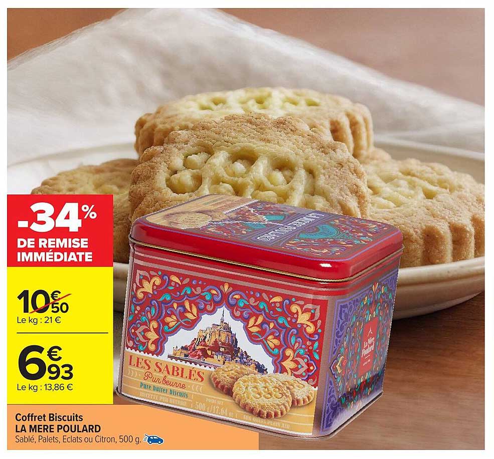 Promo Coffret Biscuits La Mere Poulard chez Carrefour Market ...