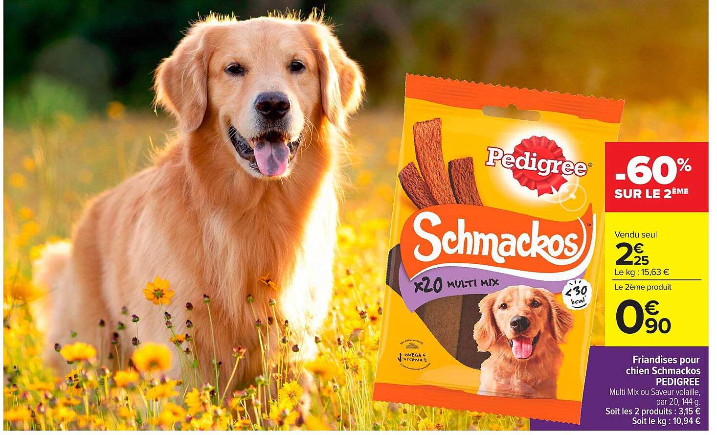 Promo Friandises Pour Chien Schmackos Pedigree chez Carrefour Market ...