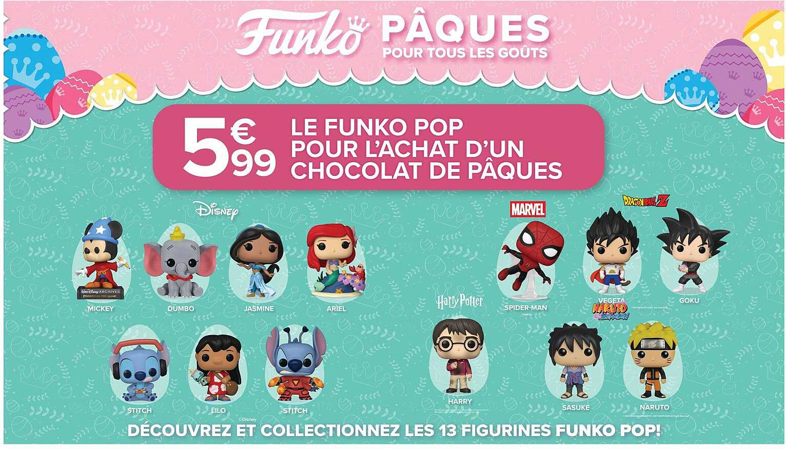 Promo Le Funko Pop Pour L’achat D’un Chocolat De Pâques chez Carrefour ...