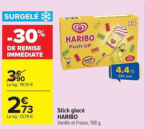 Promo Stick Glacé Haribo chez Carrefour Market - 123Catalogue.fr
