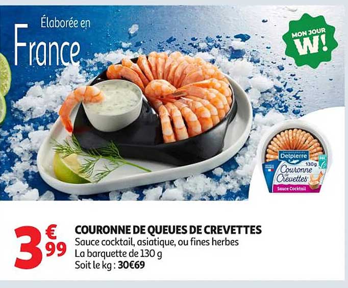 Promo Couronne De Queues De Crevettes chez Auchan Supermarché ...