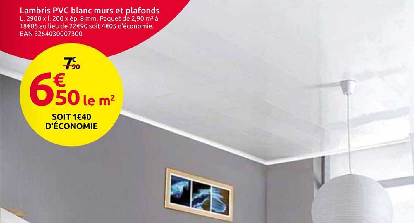 Promo Lambris Pvc Blanc Murs Et Plafonds chez Mr Bricolage ...
