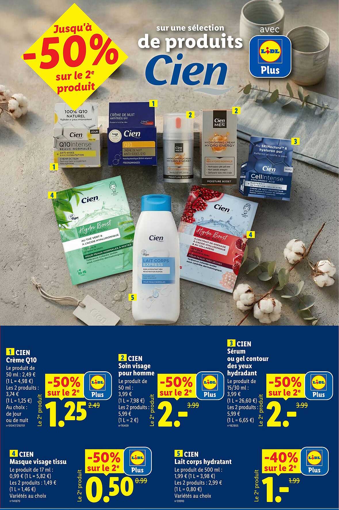 Promo Cien Crème Q10 chez Lidl - 123Catalogue.fr