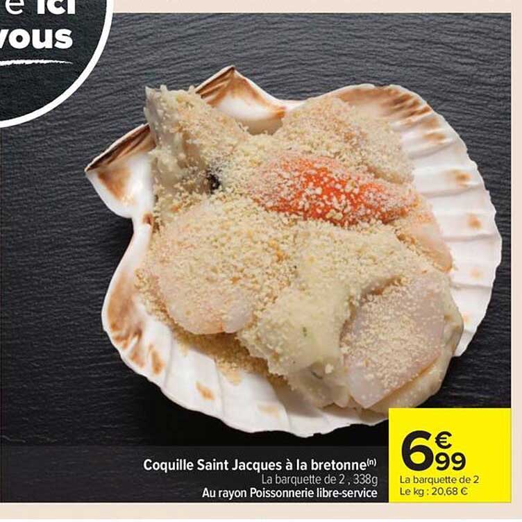 Promo Coquille Saint Jacques À La Bretonne(M) chez Carrefour ...