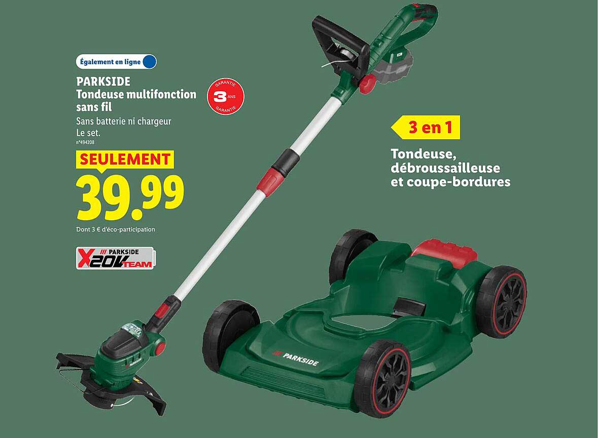Tondeuse Parkside Sans Fil