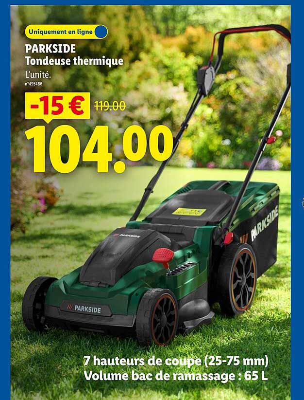 Tondeuse Thermique Parkside Lidl