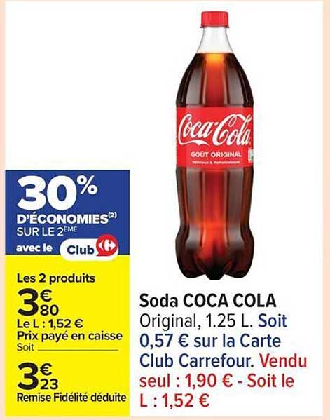 Promo Soda Coca Cola chez Carrefour - 123Catalogue.fr