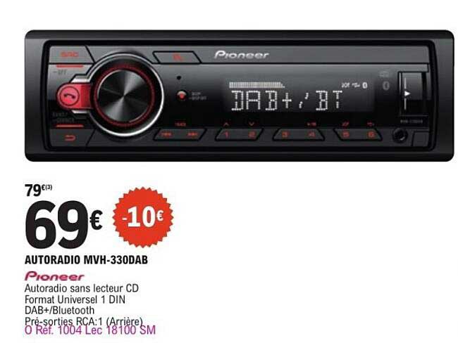 Promo Autoradio Mvh-330Dab chez E.Leclerc L'Auto - 123Catalogue.fr