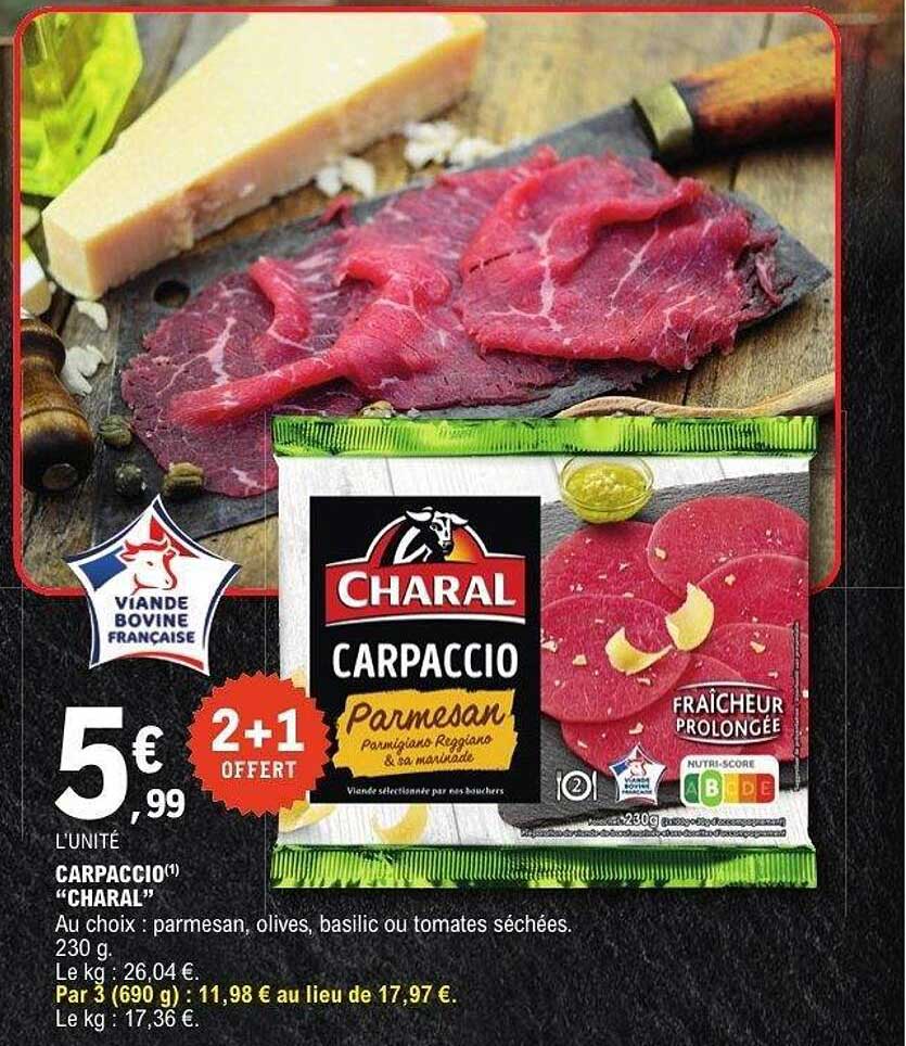 Promo Carpaccio “Charal” chez E.Leclerc - 123Catalogue.fr