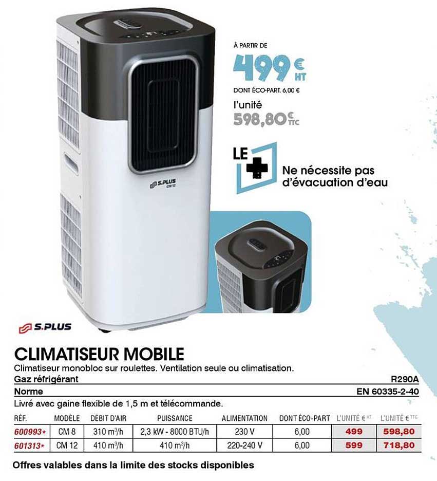 Promo Climatiseur Mobile chez Intermarché - 123Catalogue.fr