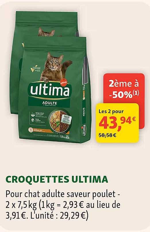 Promo Croquettes Pour Chien Sans Céréales Ultima Nature chez Carrefour ...