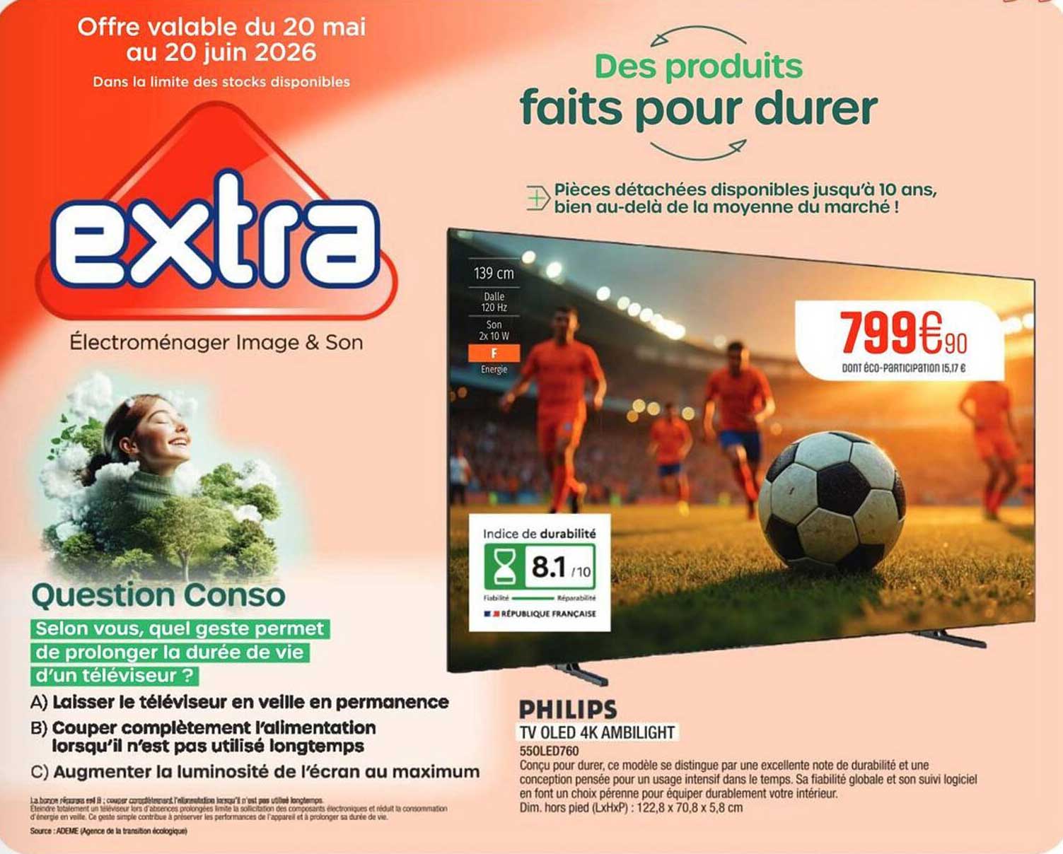 Promo Tv Oled 4K Oled55C54La chez Extra - 123Catalogue.fr