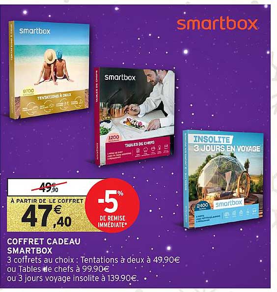 Promo Coffret Cadeau Smartbox chez Intermarché Hyper - 123Catalogue.fr