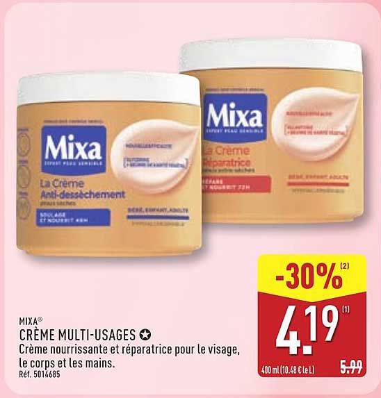 Promo Mixa® Crème Multi-Usages chez ALDI - 123Catalogue.fr